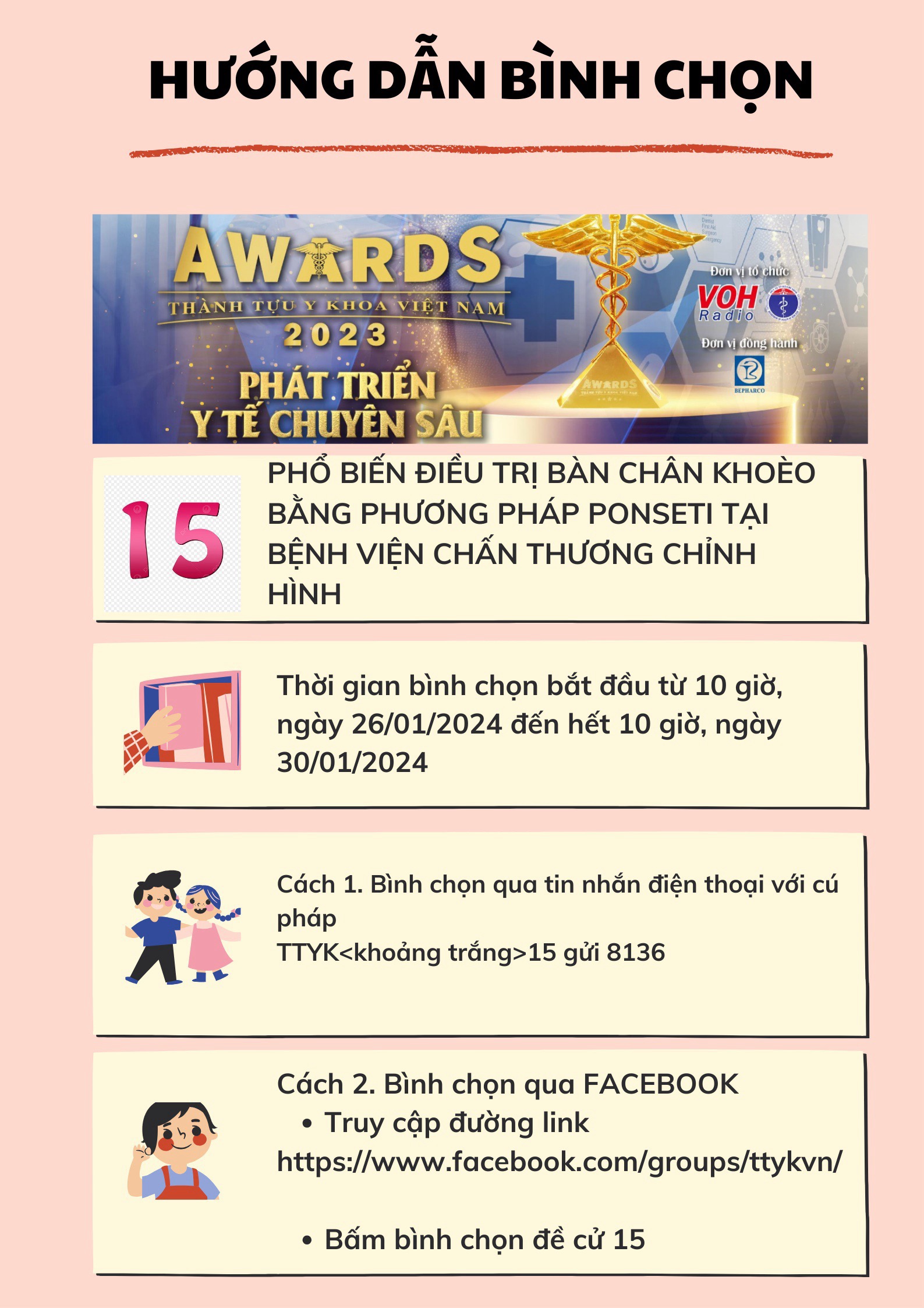 Bình chọn cho BV Chấn thương Chỉnh hình "thành tựu y khoa năm 2023 ...