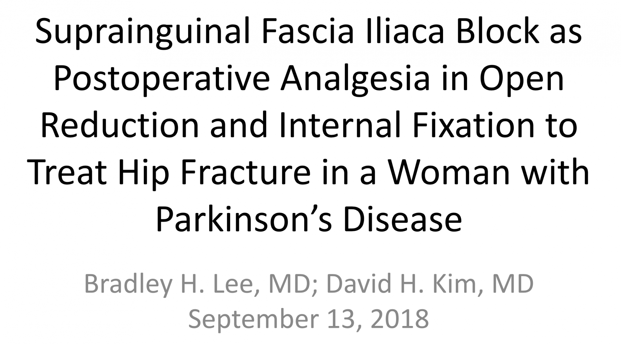 Suprainguinal Fascia Iliaca Block as Postoperative Analgesia in Open ...